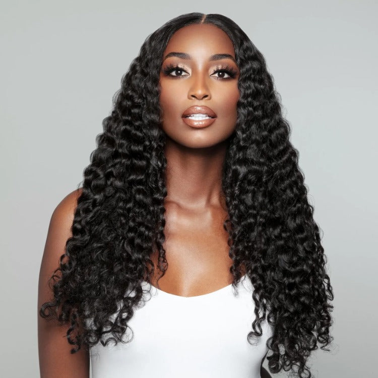Half Wig Burmese Curly Human Hair Realistic & Comfortable 3-In-1 Half