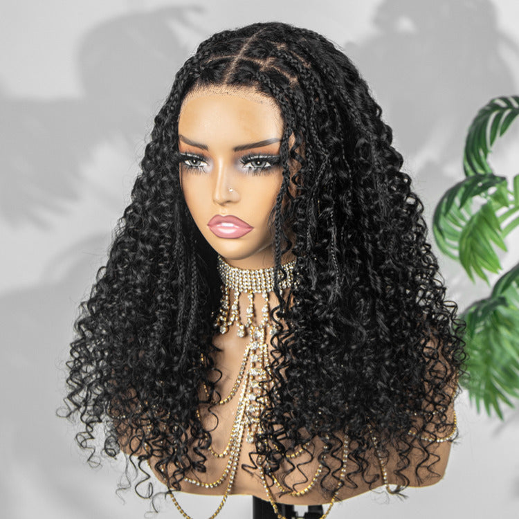 Spiral Coil Curls Pre-Braiding Human Hair Wig Light Weight Flexi-Fit K